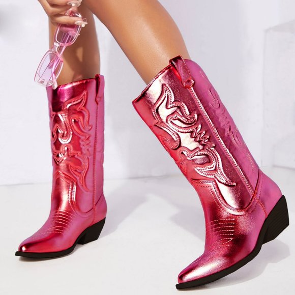 Soda | Shoes | New Fuchsia Hot Pink Cowboy Cowgirl Western Boots ...